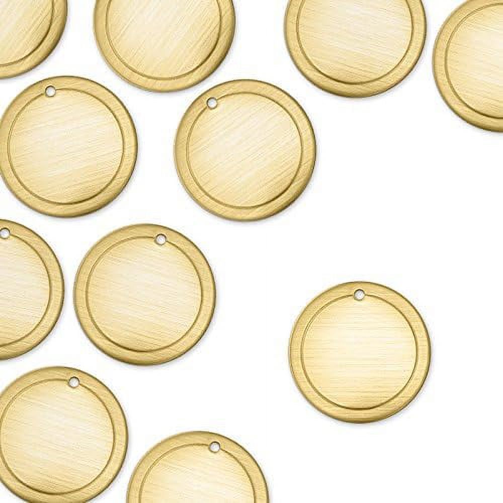 Border Circle 1" Premium Metal Stamping Blanks, 24 Pieces, (Brass ...