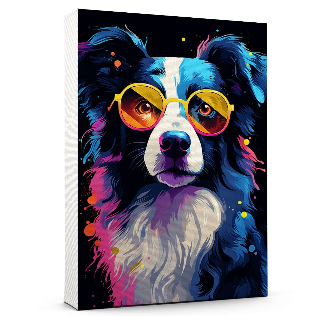 Border Collie Art Print Poster, Dog Wall Art Painting Decor, Dog Pop ...