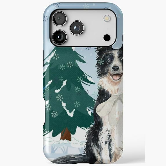 Border Collie Christmas Case for iPhone 11 12 13 14 15 16 17 Pro Max ...