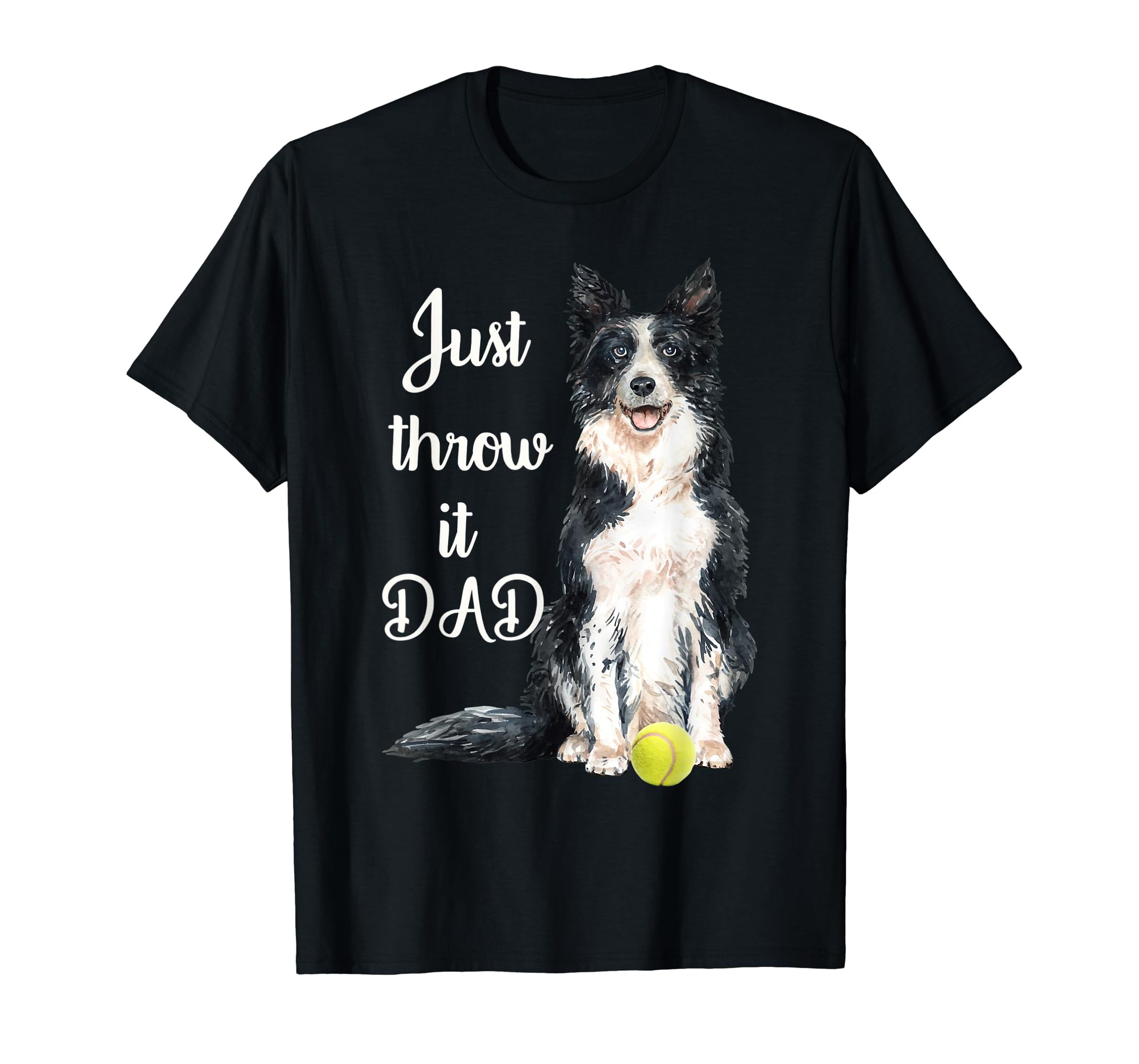 Border Collie Dad Black T-Shirt - Walmart.com