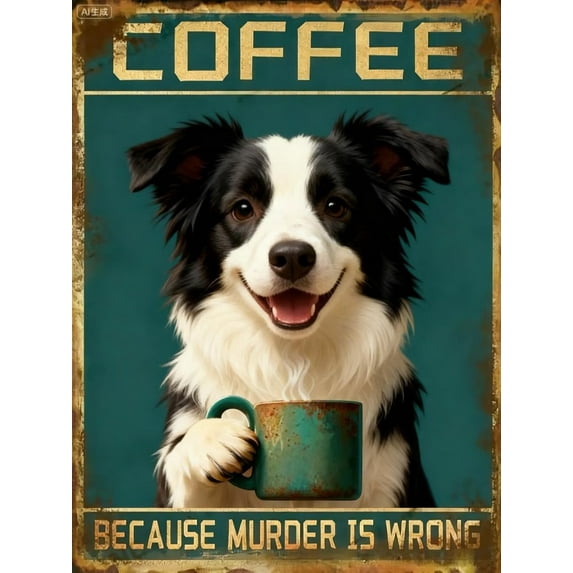 Border Collie Diamond Painting Kits For Adults Border Collie Drinks ...