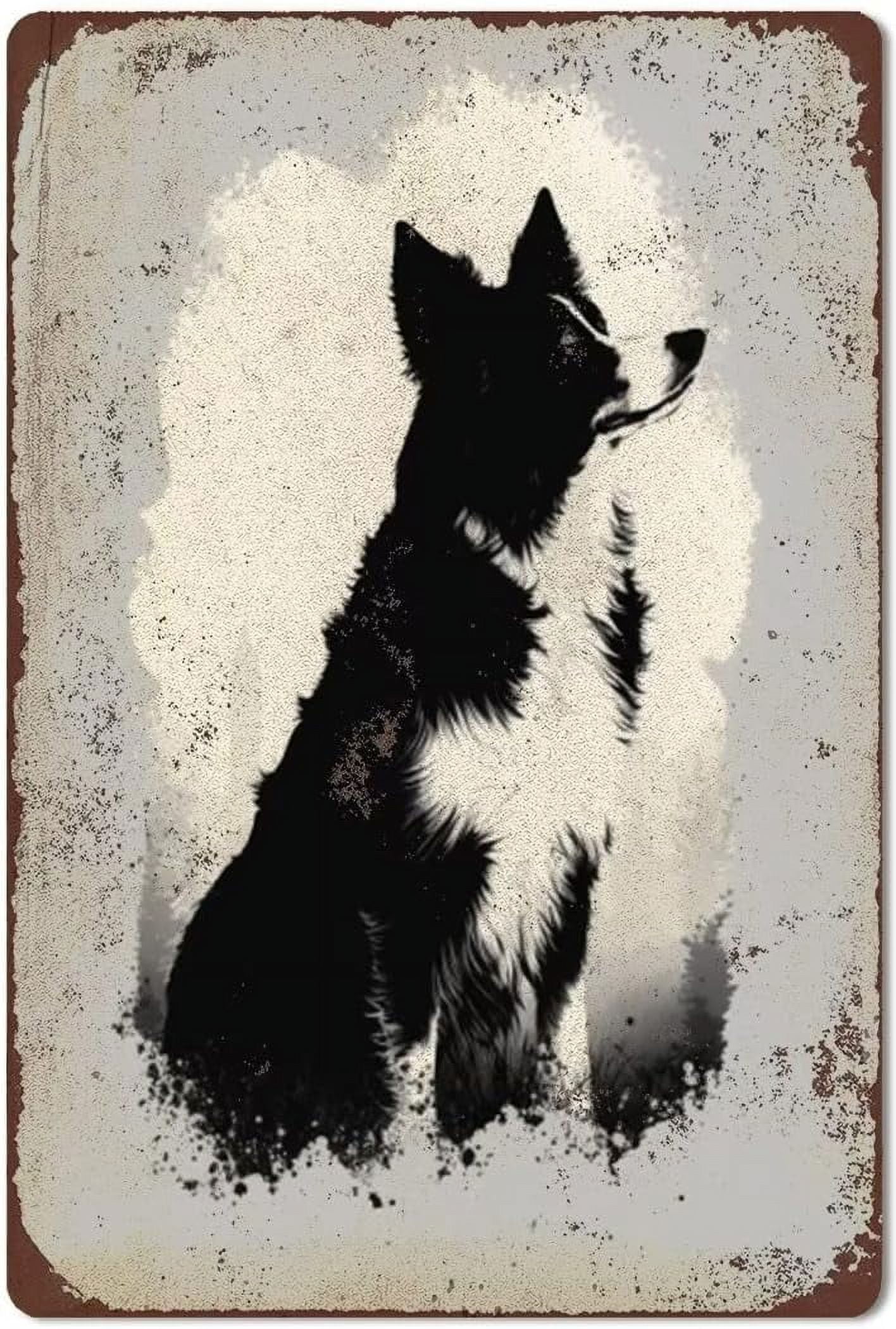 Border Collie Diamond Painting Kits For Adults White Black Portrait ...