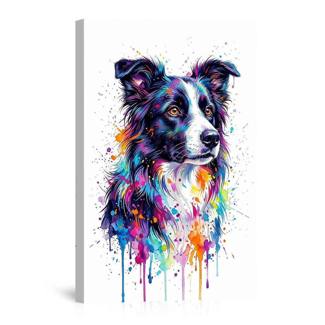 Border Collie Dog Art Vibrant Splash Pet Lover Colorful Animal Puppy ...