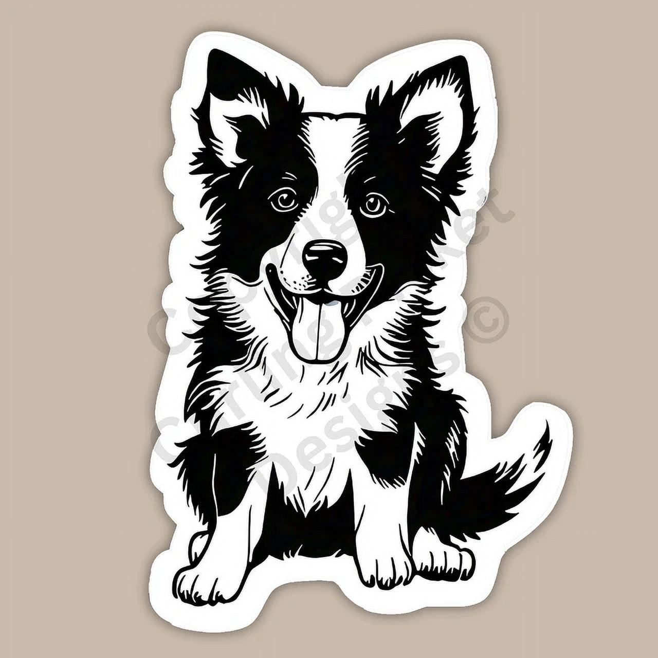 Border Collie Dog Breed Herding Cute Adorable Sticker Phone Decal Water ...