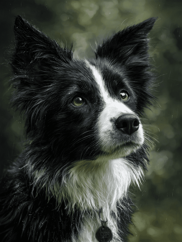 Border Collie Dog Canvas Print Wall Art for Living Room Bedroom Office ...