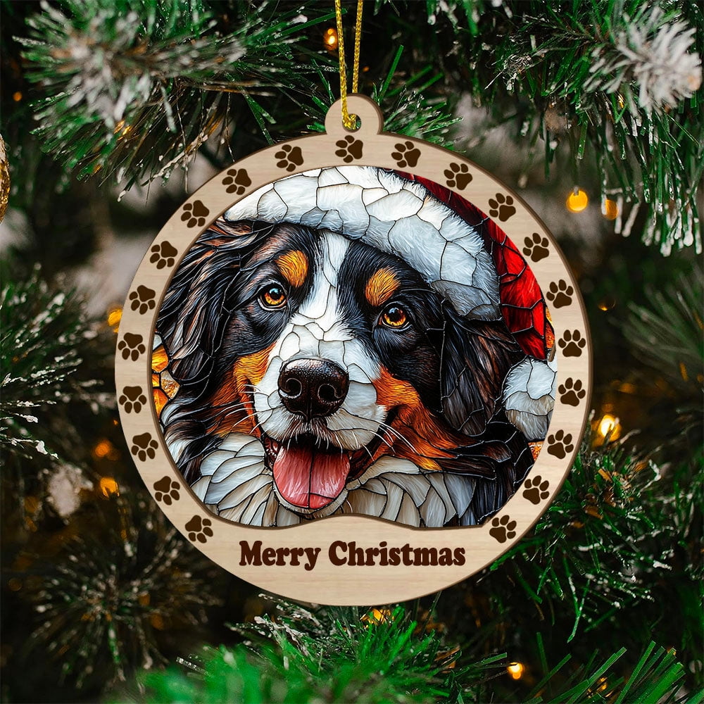 Border Collie Dog Ornament, Border Collie Dog SunCatcher Stained Glass ...