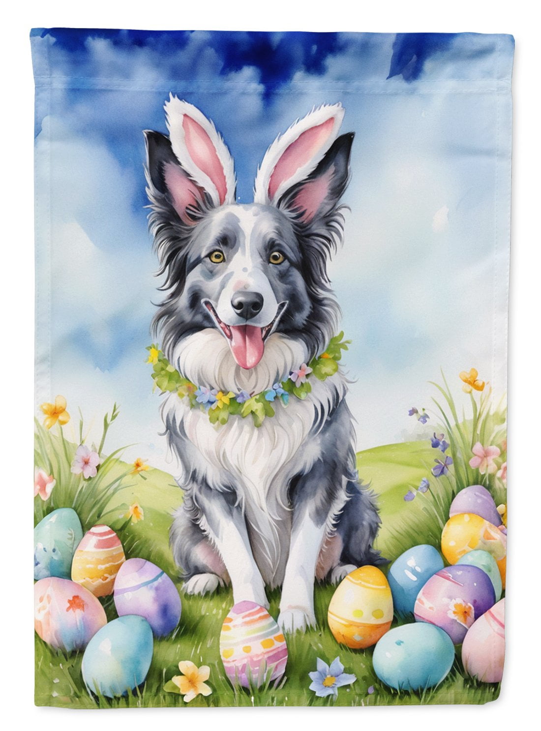Border Collie Easter Egg Hunt House Flag 28 in x 40 in - Walmart.com