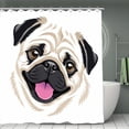 Border Collie Face Art Print Shower Curtain,Cloth Fabric Waterproof ...