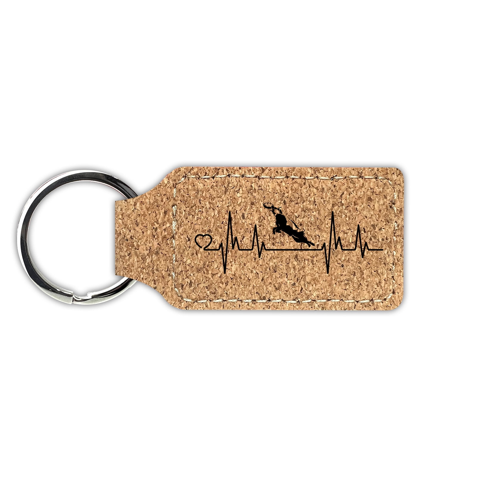 Border Collie Frisbee Disc Dog Heartbeat Lifeline Keychain Leatherette ...