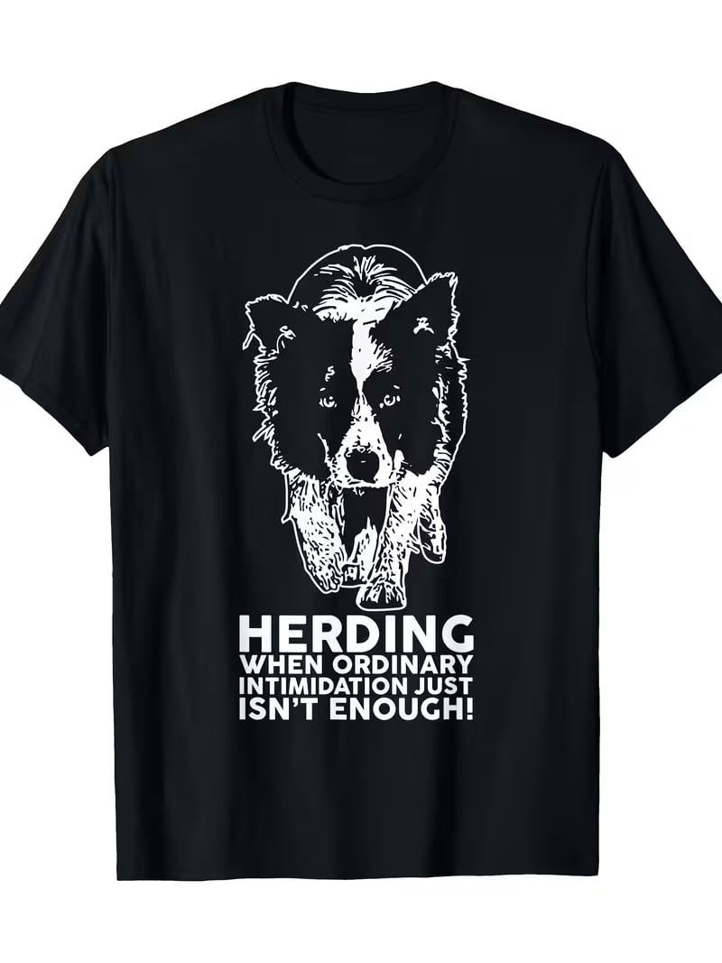 Border Collie Funny Herding Breed T Shirt T-Shirt -100% Cotton-220g ...