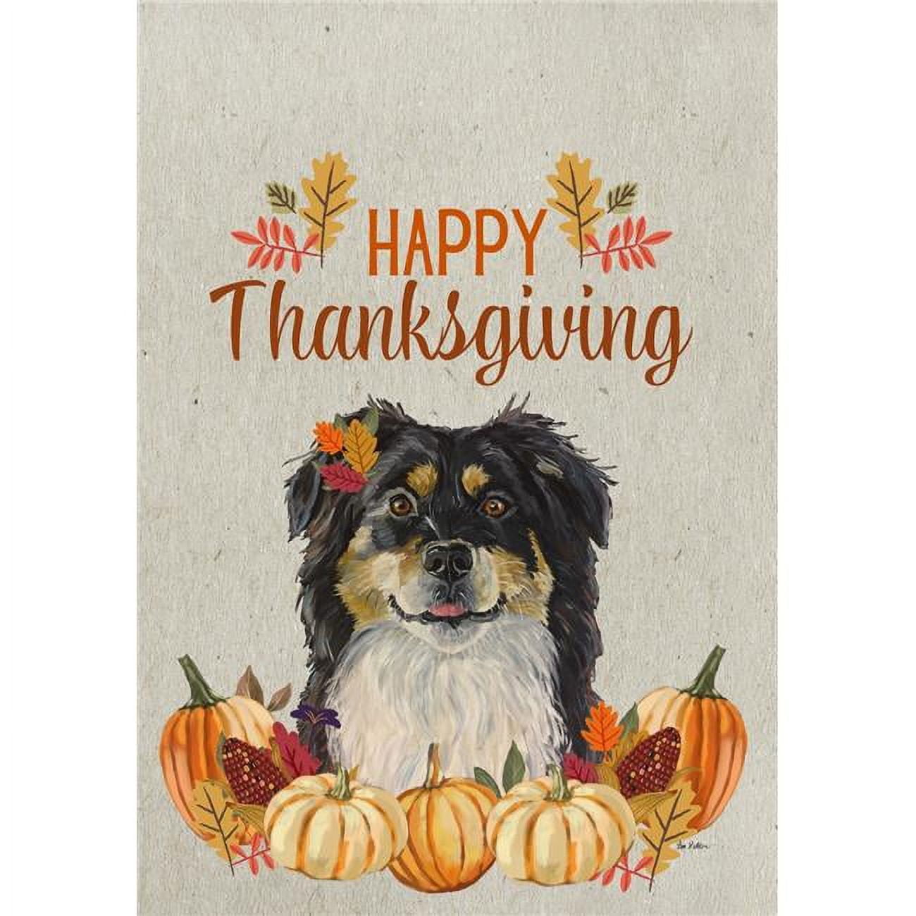 Border Collie-HHS Thanksgiving House Flag - Walmart.com