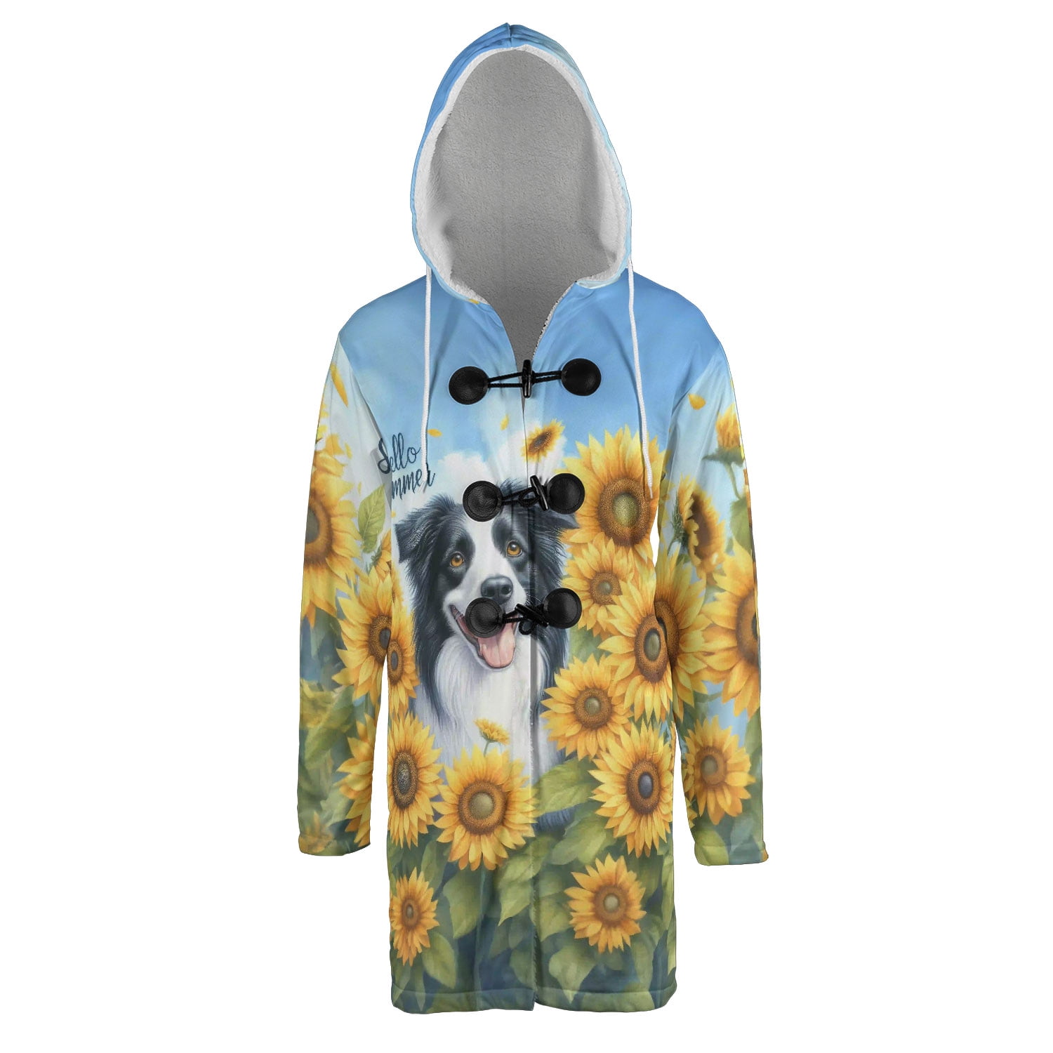 Border Collie Hello Summer Sunshine Sunflowers Spring Retro Vintage All ...