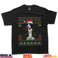 Border Collie Holiday Lights Festive Sweater Pet Lover Unisex T-Shirt ...