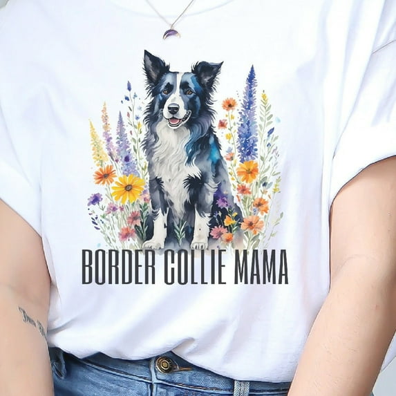 Border Collie Mama Camisa Marrón Border Collie Camisa Border Collie ...