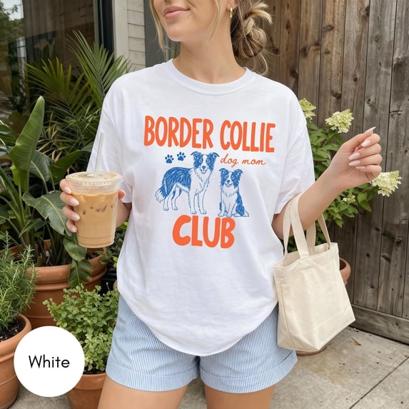 Border Collie Mom Club Shirt, Border Collie Lover Gifts, Vintage Style ...