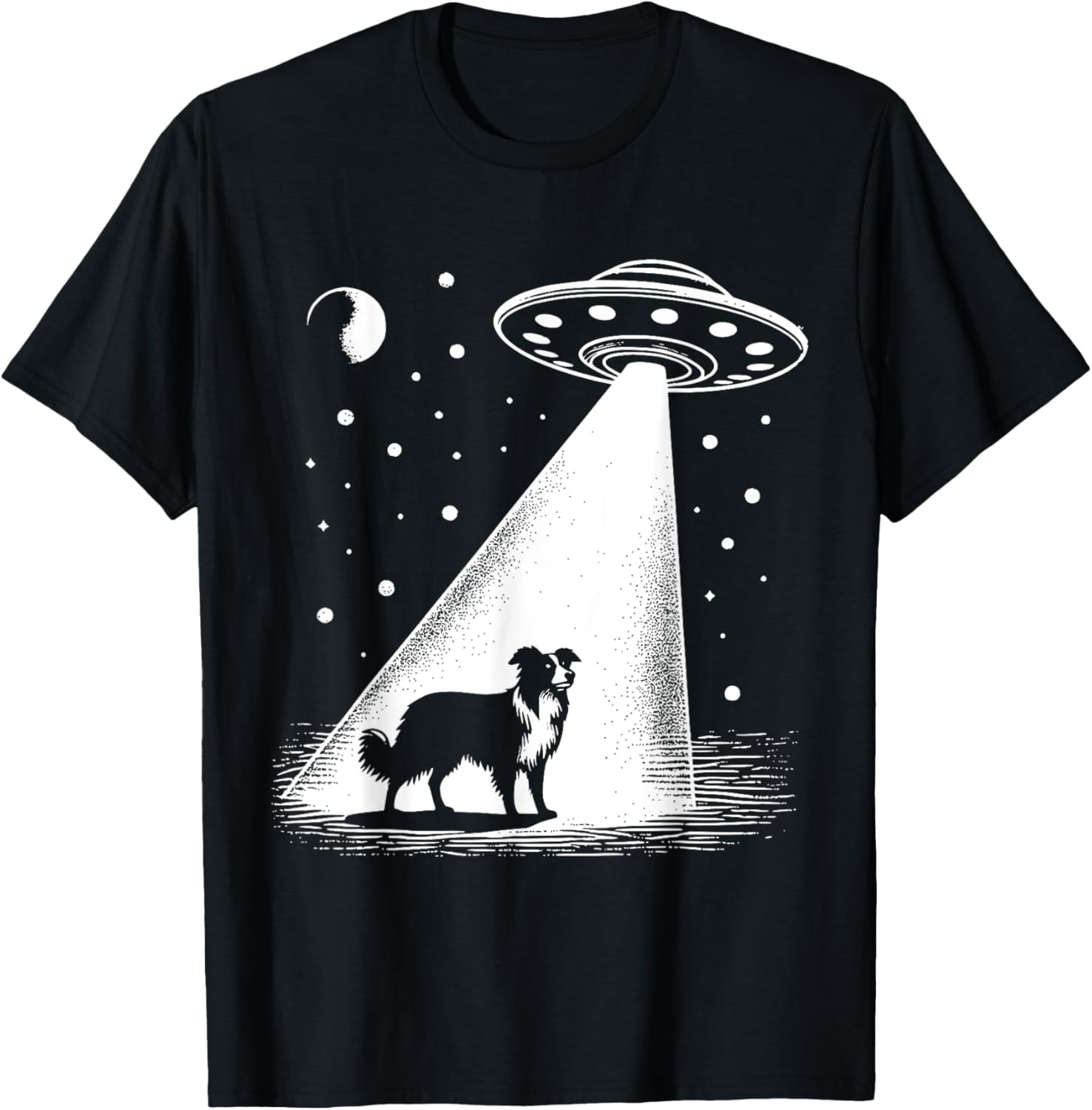 Border Collie Mom Dad Dog - Funny Alien UFO T-Shirt - Walmart.com