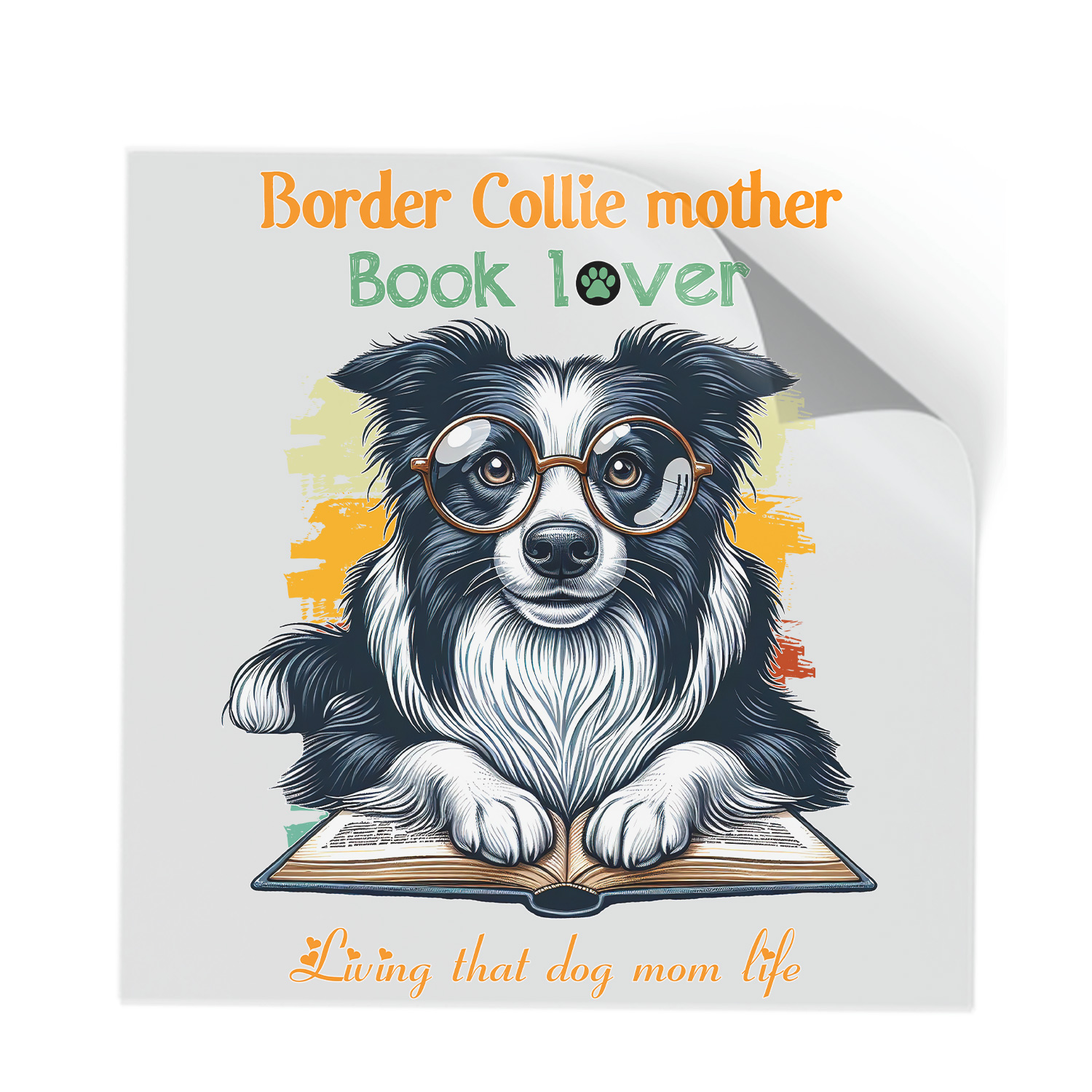 Border Collie Mother Book Lover Living That Dog Mom Life Happy Mother's ...