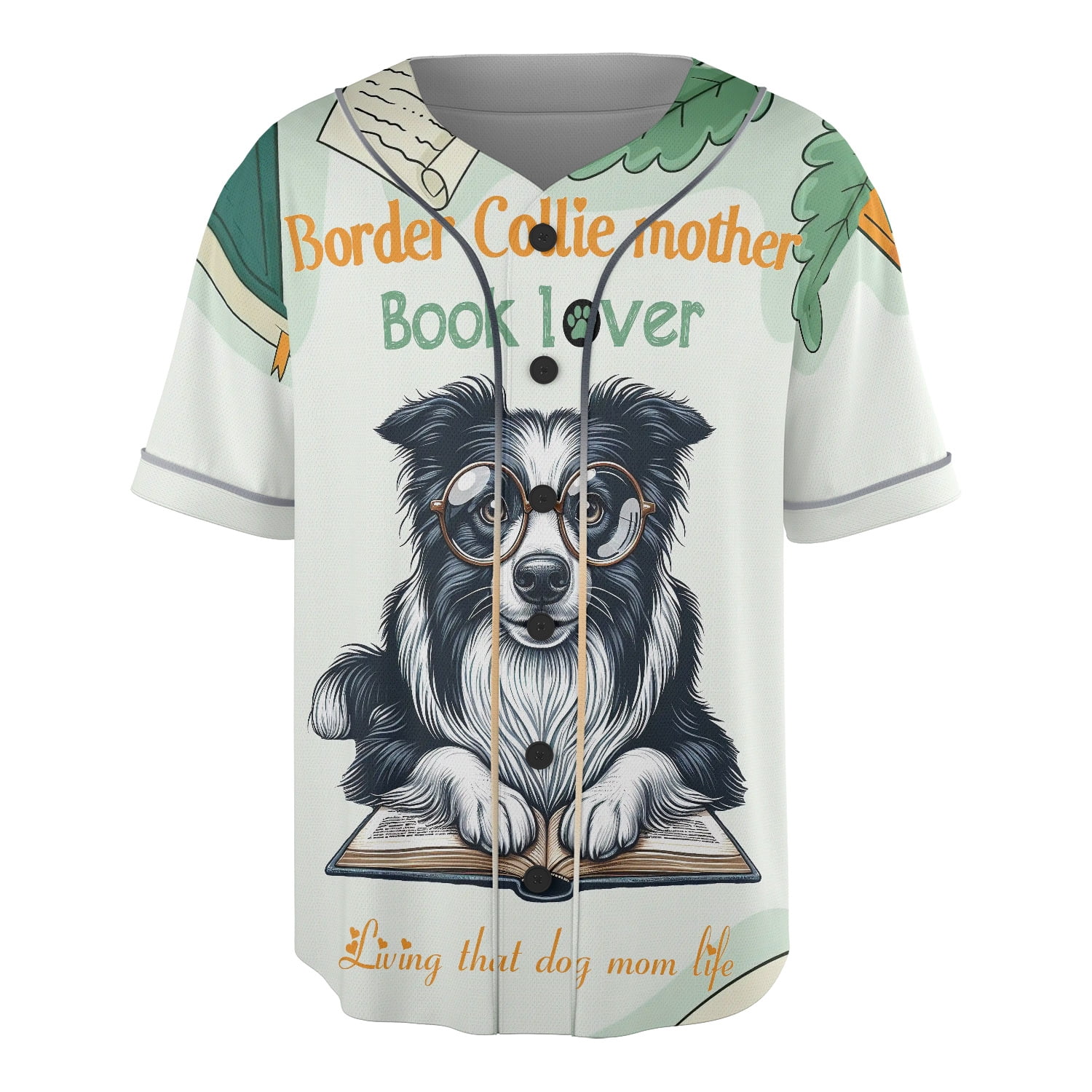 Border Collie Mother Book Lover Living That Dog Mom Life Happy Mother's ...