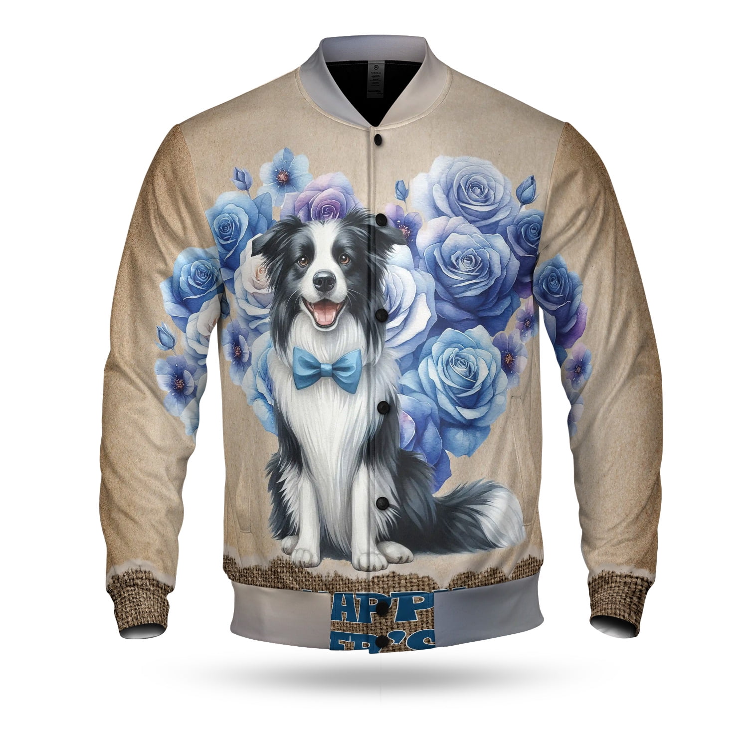 Border Collie Proud Dad Happy Father's Day All Over Print 3D Baseball ...