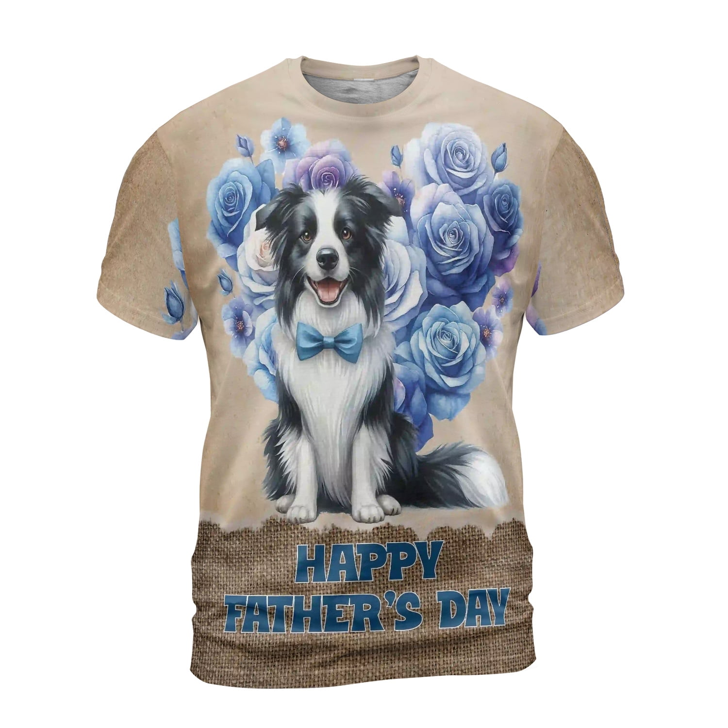 Border Collie Proud Dad Happy Father's Day All Over Print 3D Shirt ...