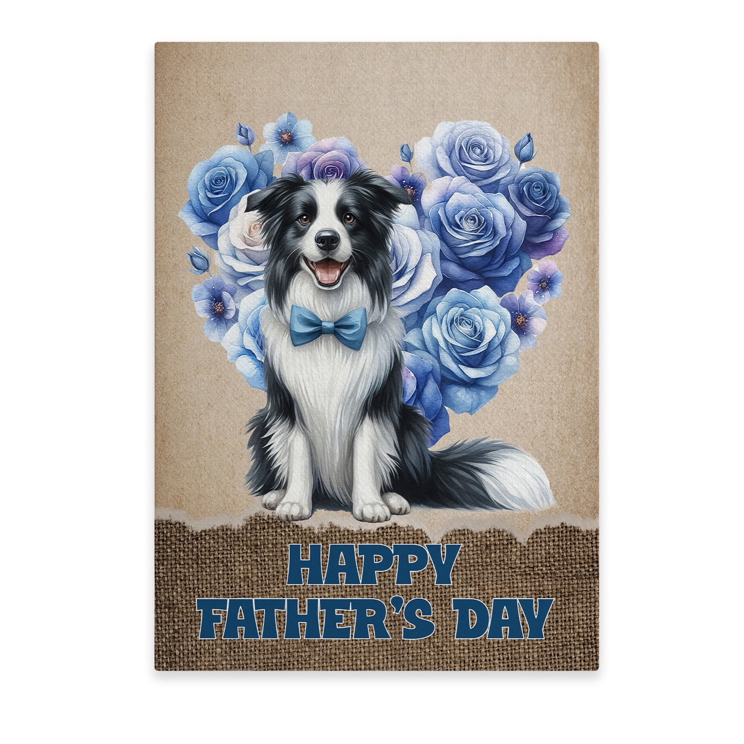 Border Collie Proud Dad Happy Father's Day Vertical Matte Canvas Poster ...