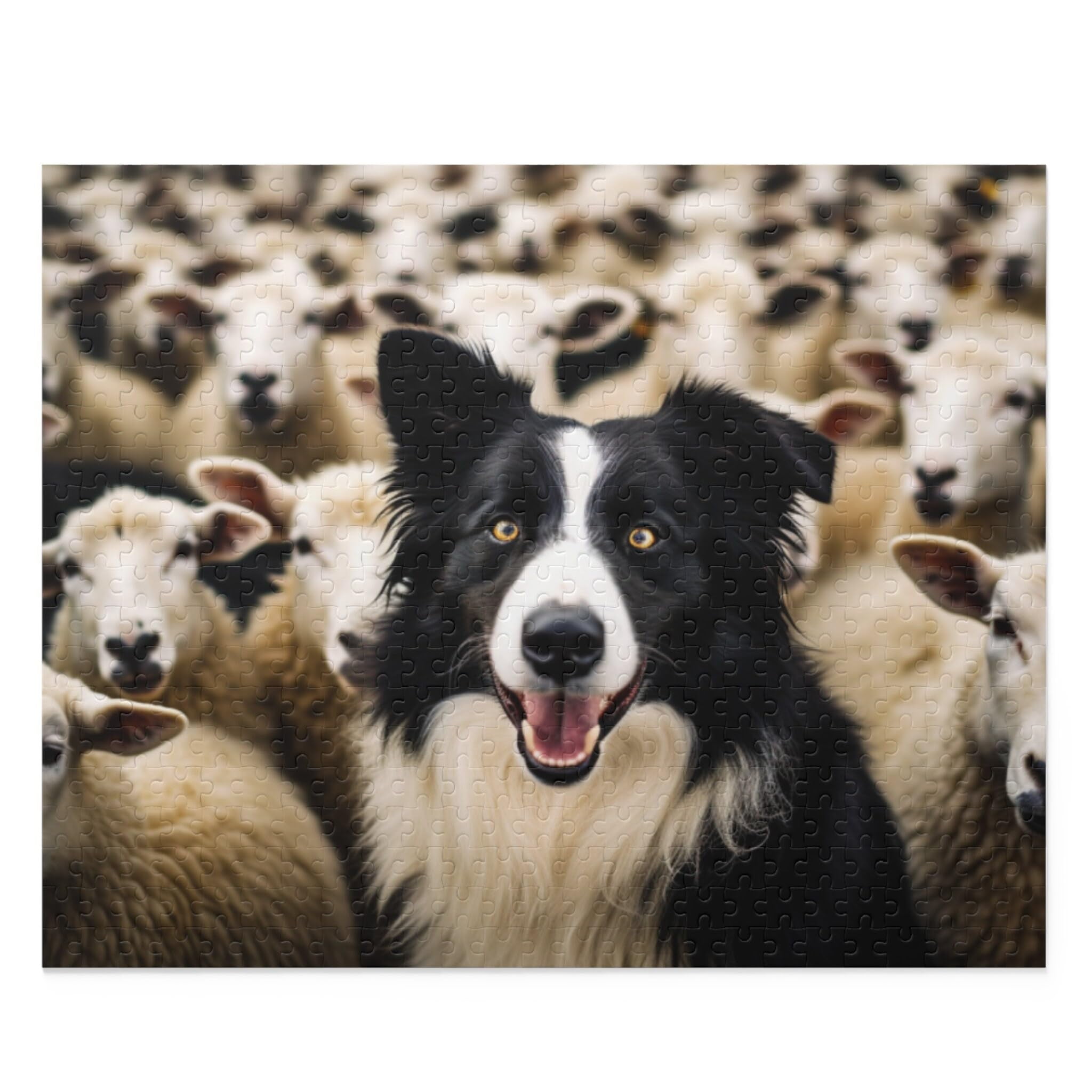 Border Collie Puppy 500 YPF5 Piece Jigsaw Puzzle for Adults- Sheep Life ...