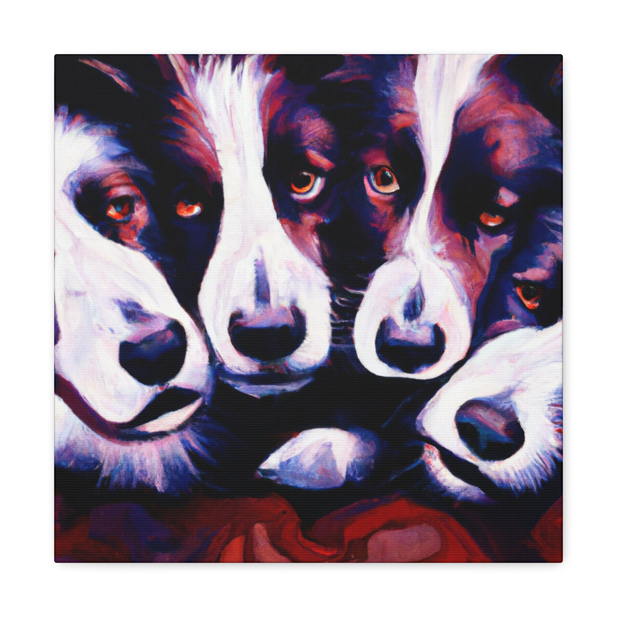 Border Collie Reflection - Canvas - Walmart.com