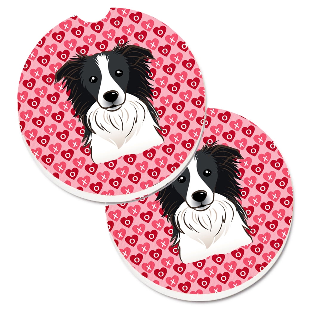 Border Collie Set of 2 Cup Holder Car Coasters - Walmart.com