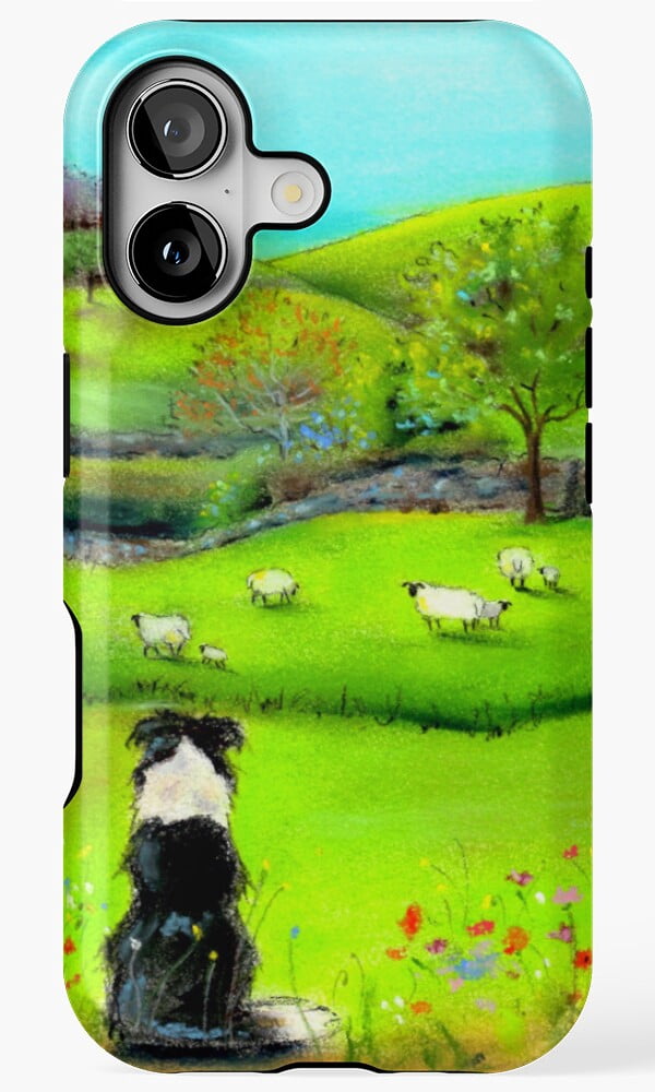 Border Collie Sheep Dog Pet Art Phone Case for iPhone 17 16 15 14 13 12 ...