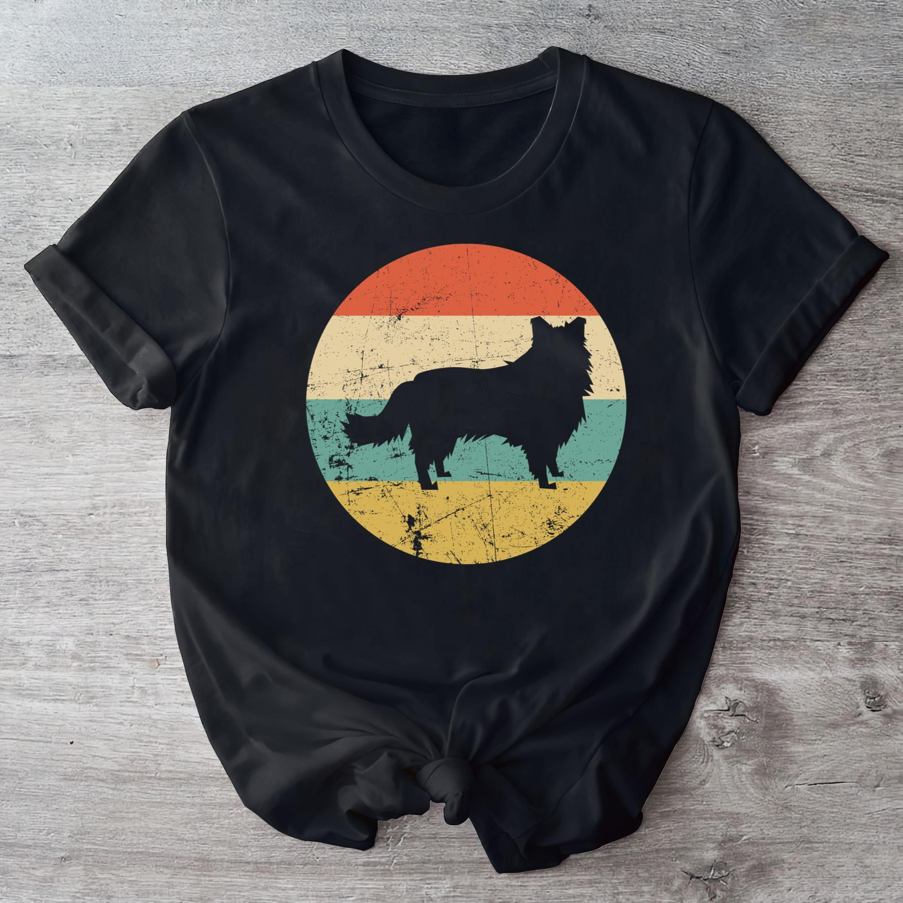 Border Collie Shirt - Vintage Retro Border Collie Men's T-Shirt - Dog ...