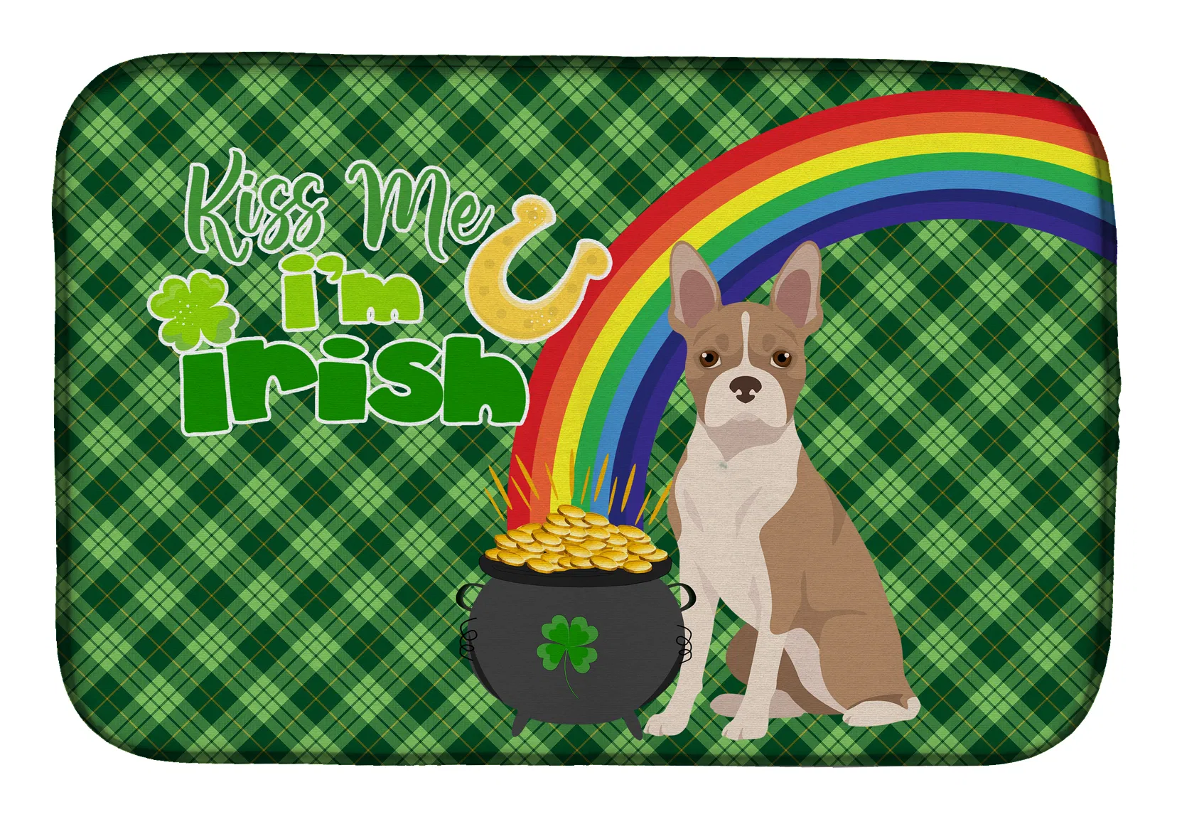 Border Collie St. Patrick's Day Dish Drying Mat - Walmart.com