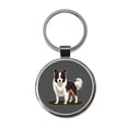 Border Collie Standing Metal Round Keychain - Walmart.com