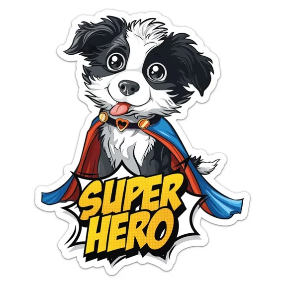 Border Collie Sticker Phone Decal Water Bottle Stickers Car Decals ...