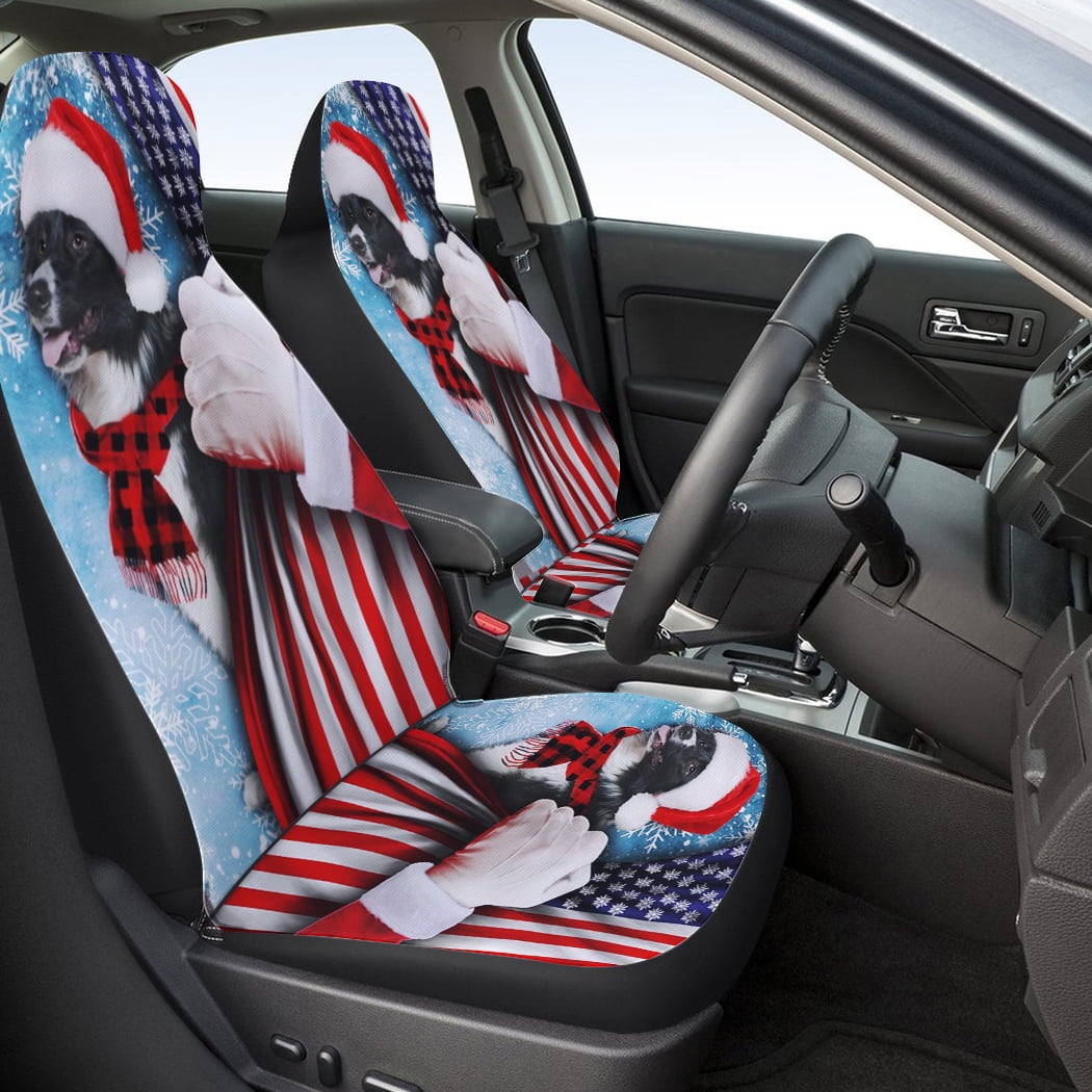 Border Collie Through The Snow Seat Covers Cars, Car Truck SUV 2 Piec ...