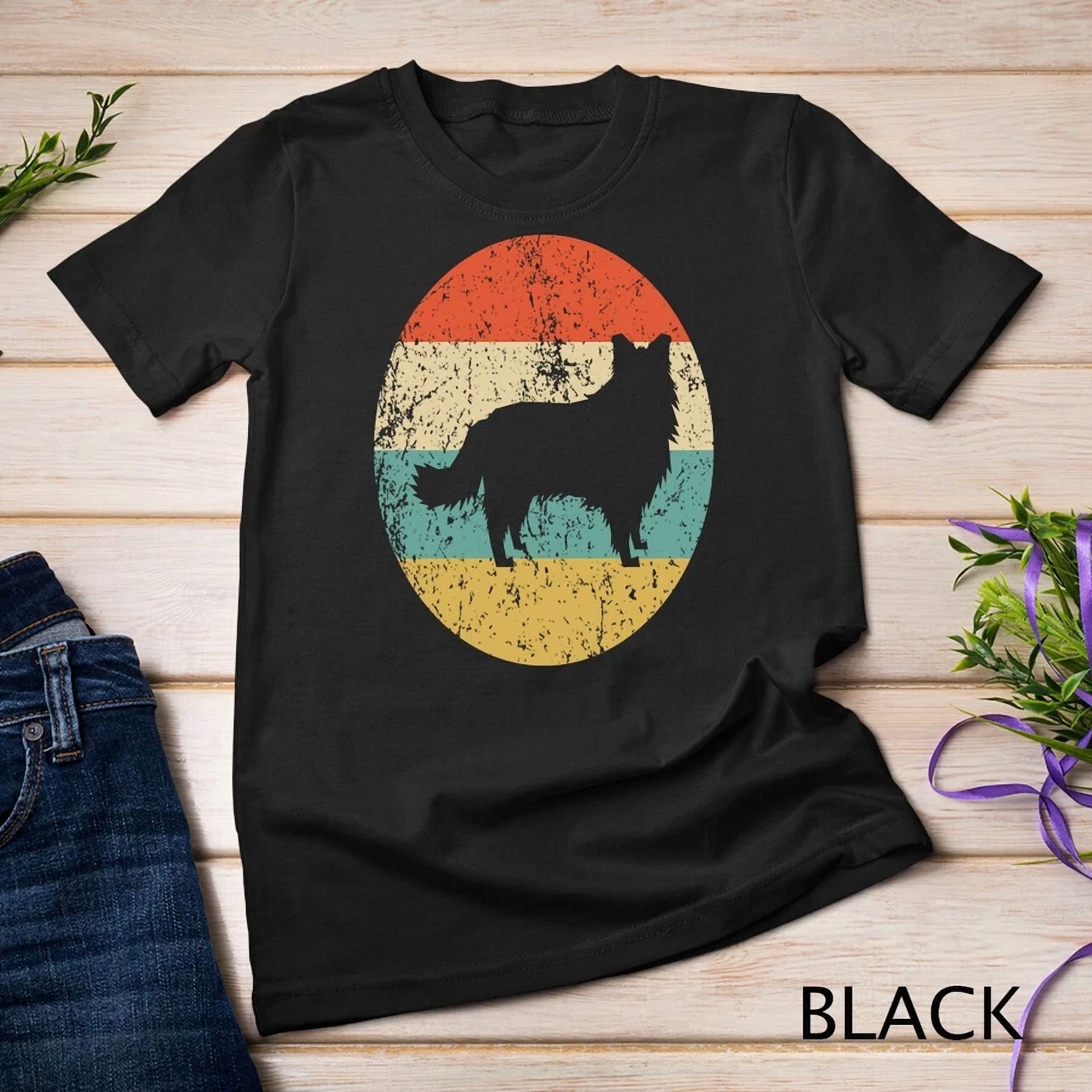 Border Collie Vintage Retro Dog Lover Pet Owner Animal Nature Graphic ...