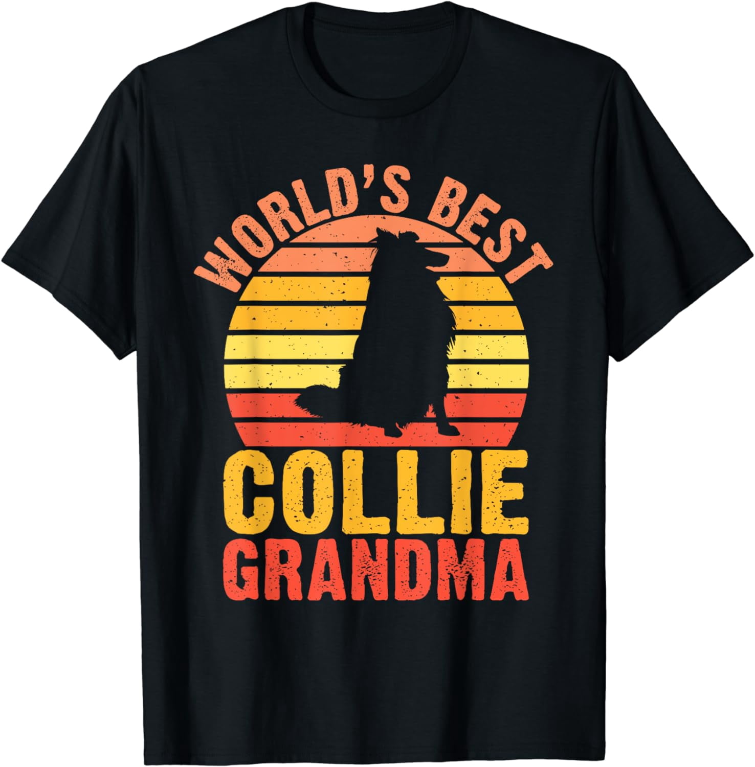 Border Collie Worlds best Collie Grandma T-Shirt - Walmart.com