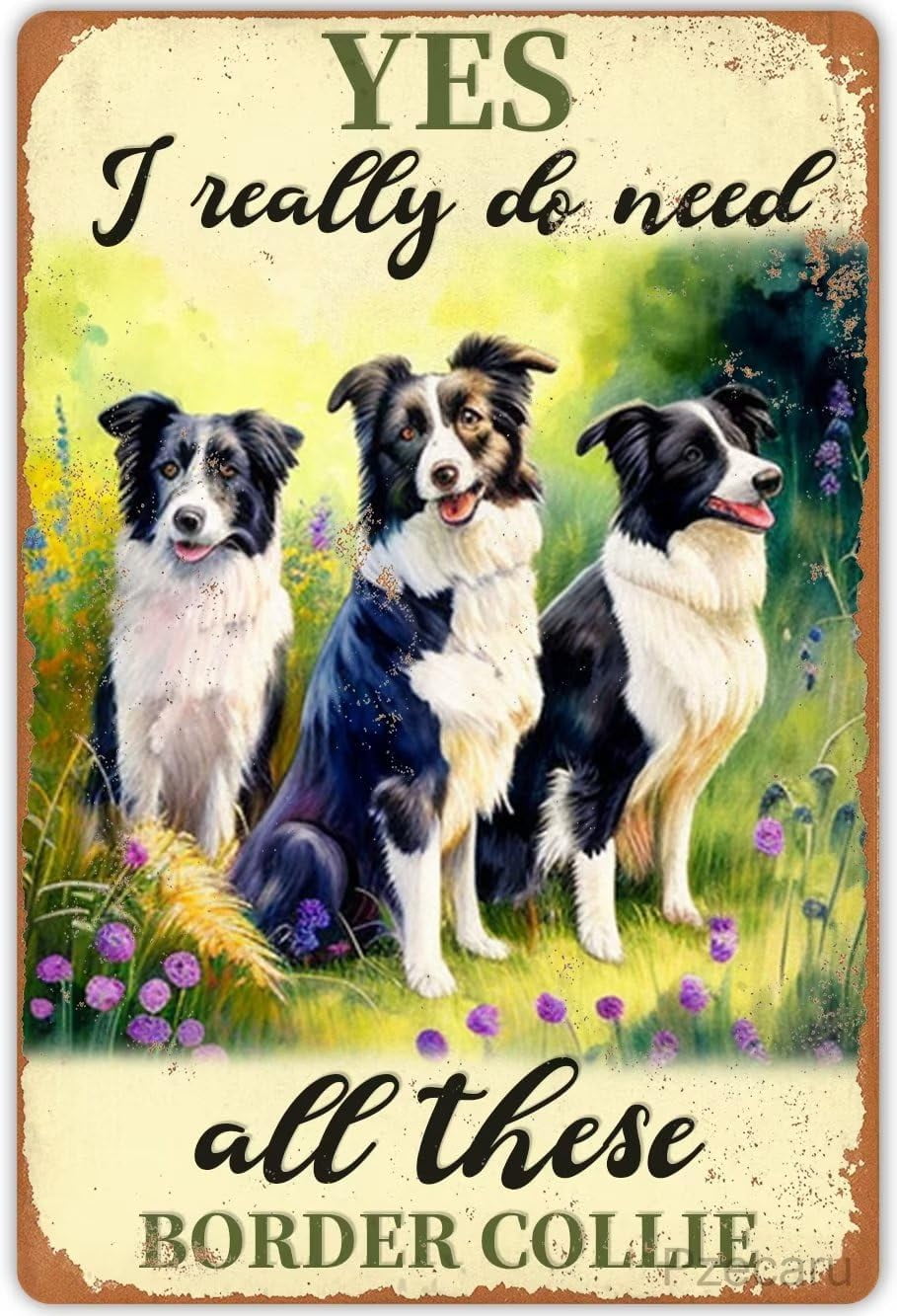 Border Collies 1000 Piece Wooden Jigsaw Puzzles For Adults Family Elderly Yes I Really Do Need ...