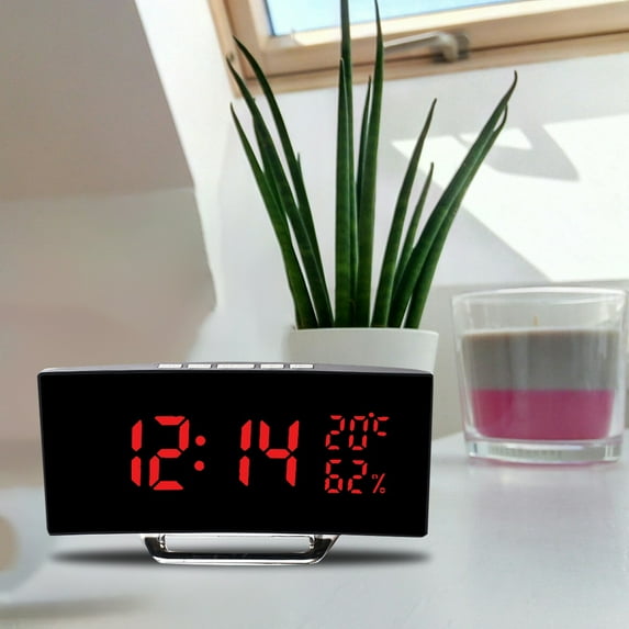 Border Curved Screen LED Electronic Digital Clock Student Bedroom ...