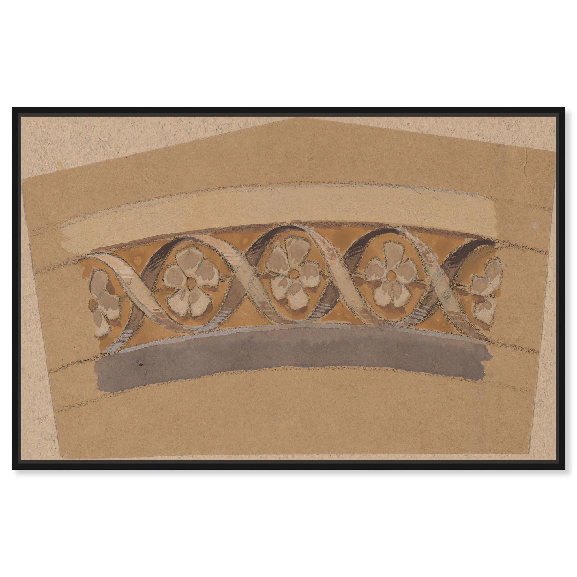 Border Design 1890 Canvas Vintage Illustrations by Art Remedy, Black ...