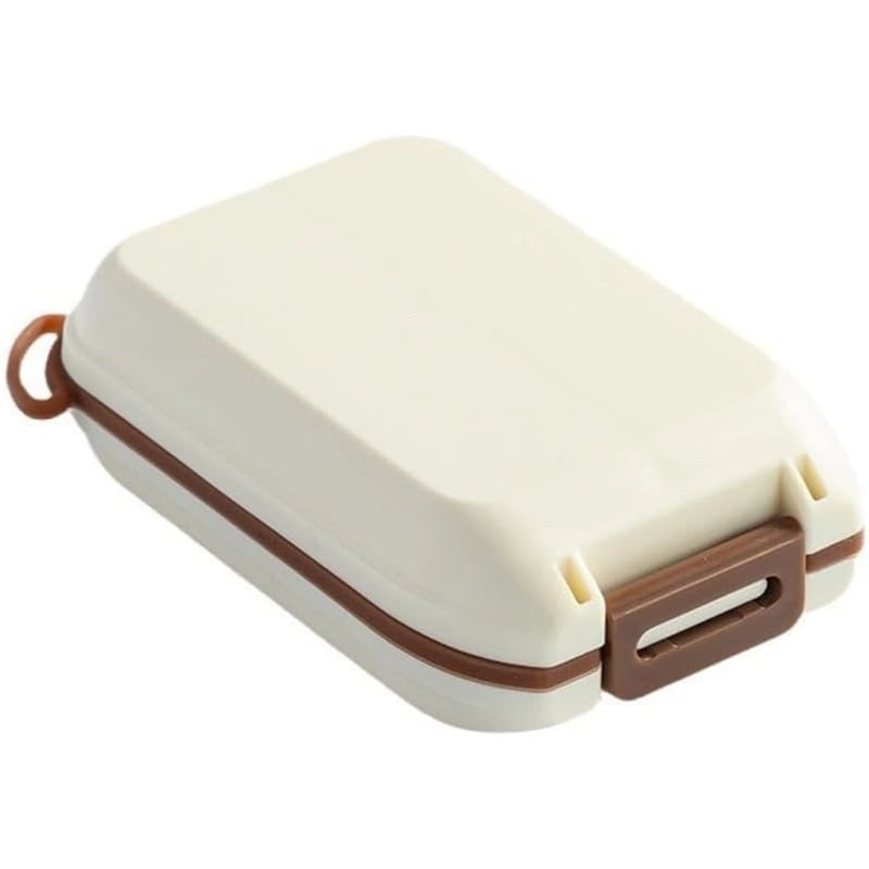 Border Double-Layer Small Pill Box Dispensing Portable Transparent 10 ...