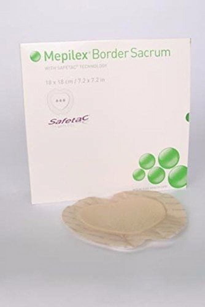Mepilex Border Foam Sacrum Dressing, 9.2" X 9.2", Self-Adherent Soft ...