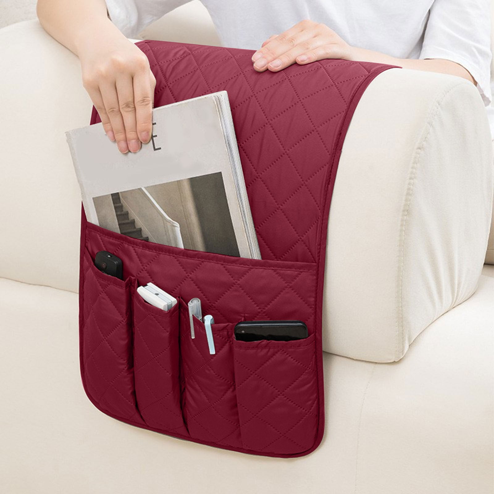 Border Good Sofa Armrest Insert Bag Bedside Bag Table Side Bag ...