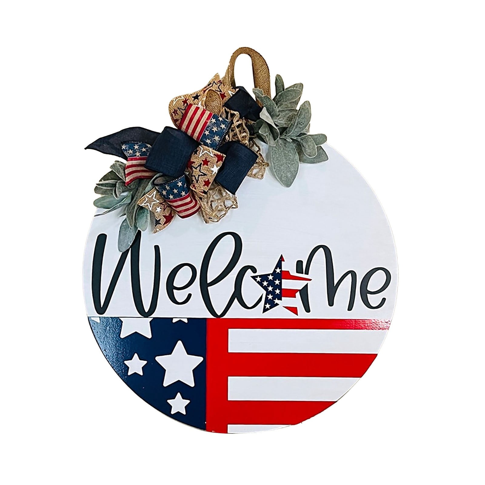 Border Independence Day Doorplate Decoration July 4th Logo Flower ...