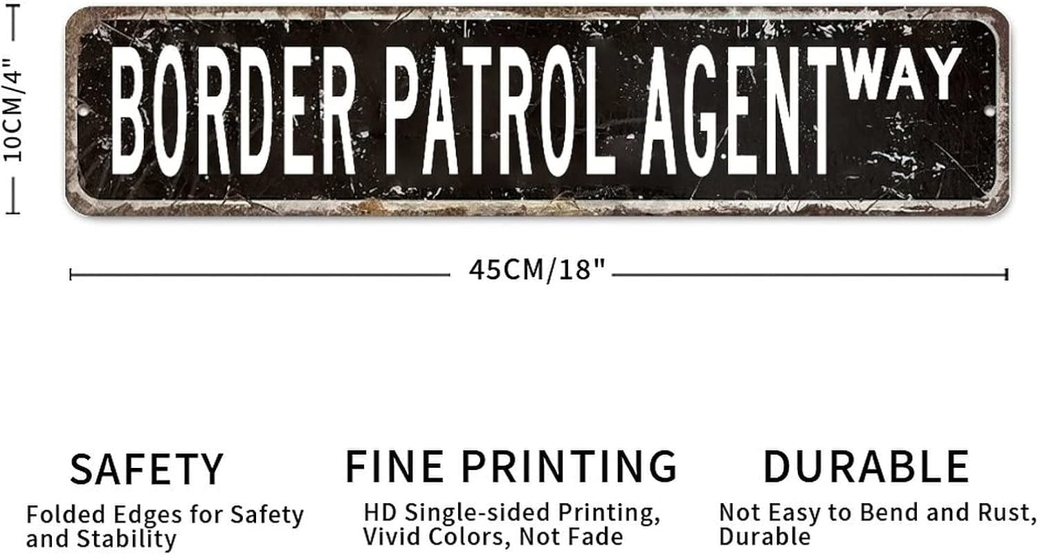 Border Patrol Agent Custom Street Sign Border Patrol Agent Signs Border ...
