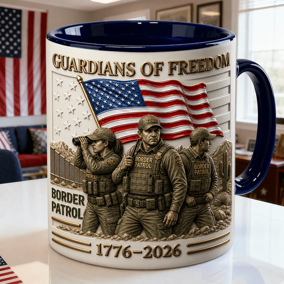 Border Patrol Freedom Mug 2D Printed 3D Effect Patriotic Coffee Cup ...