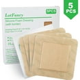 Border Self-Adherent Sterile Silicone Foam Dressing 6x6" Wound Gauze ...
