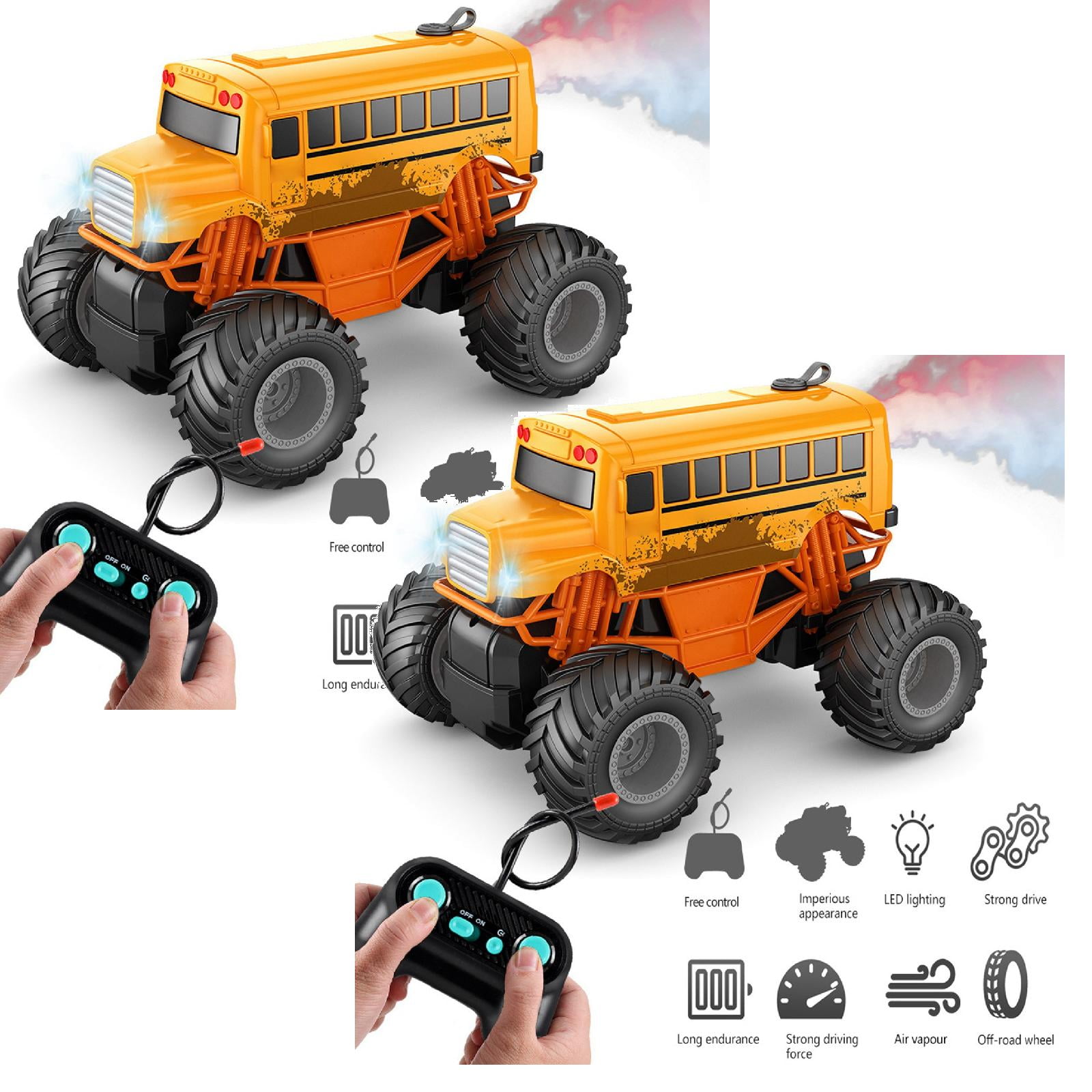 Border Spray Remote Control Car Pickup Truck School Bus Climbing Bike ...