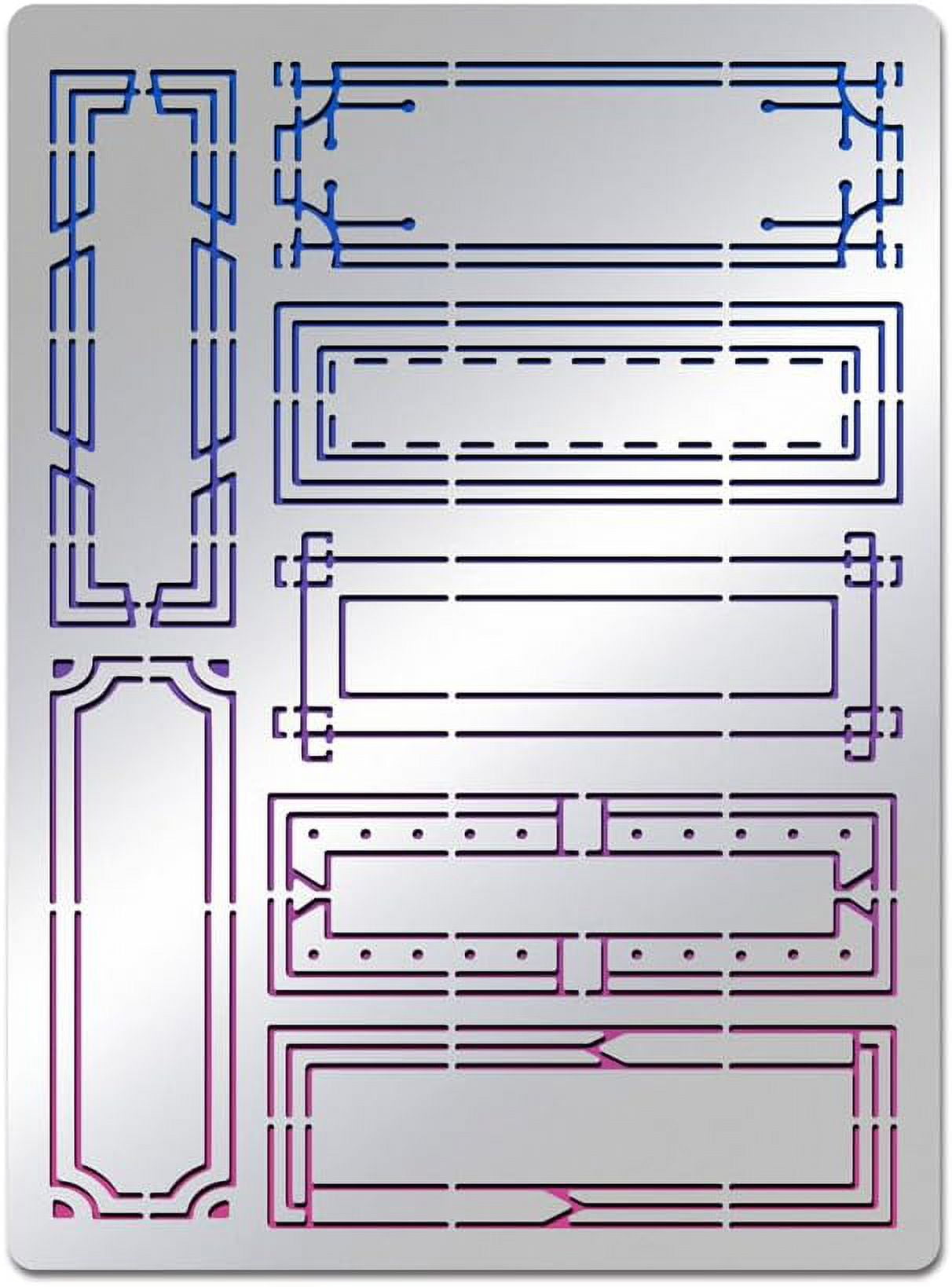 Border Stainless Steel Stencil Rectangular Decorative Metal Stencil ...