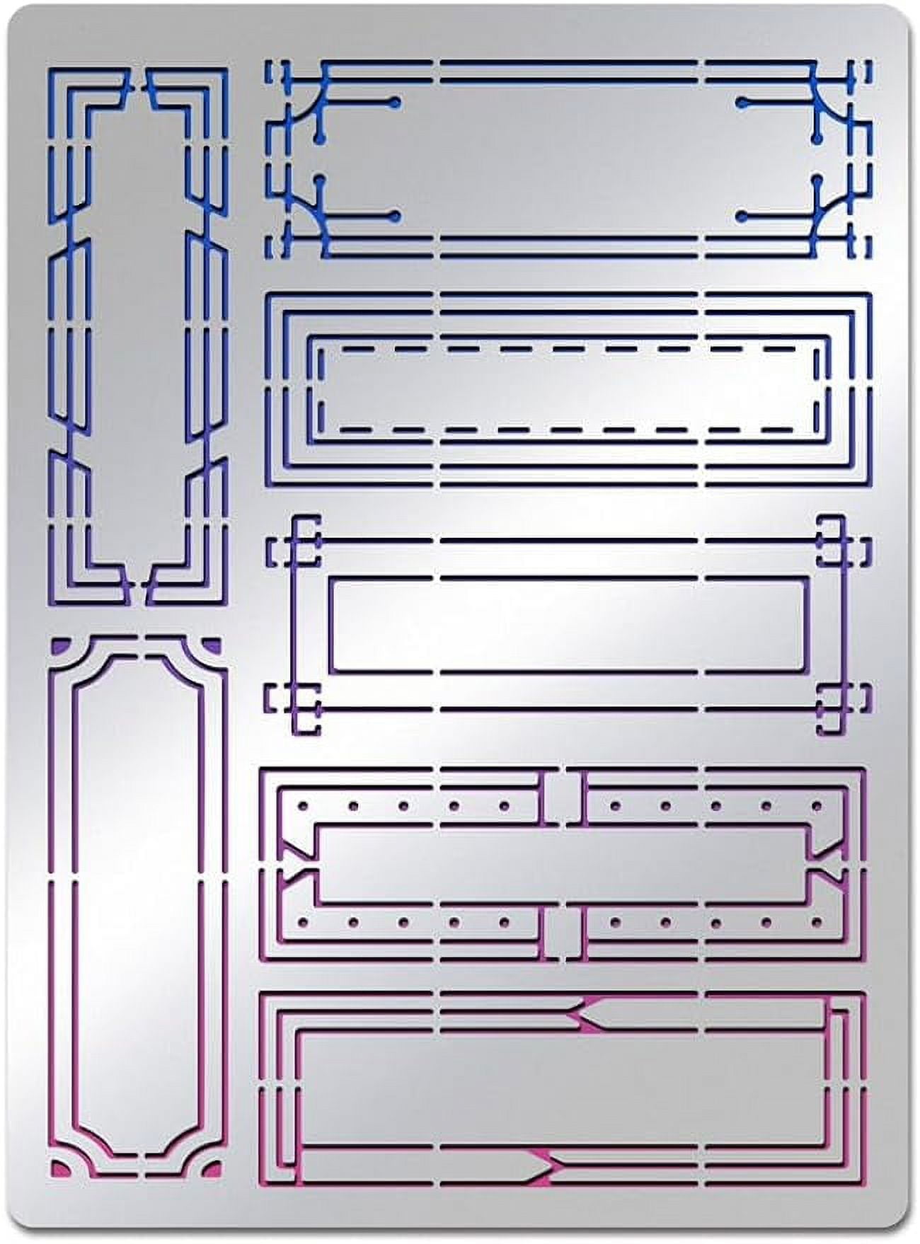 Border Stainless Steel Stencil Rectangular Decorative Metal Stencil ...