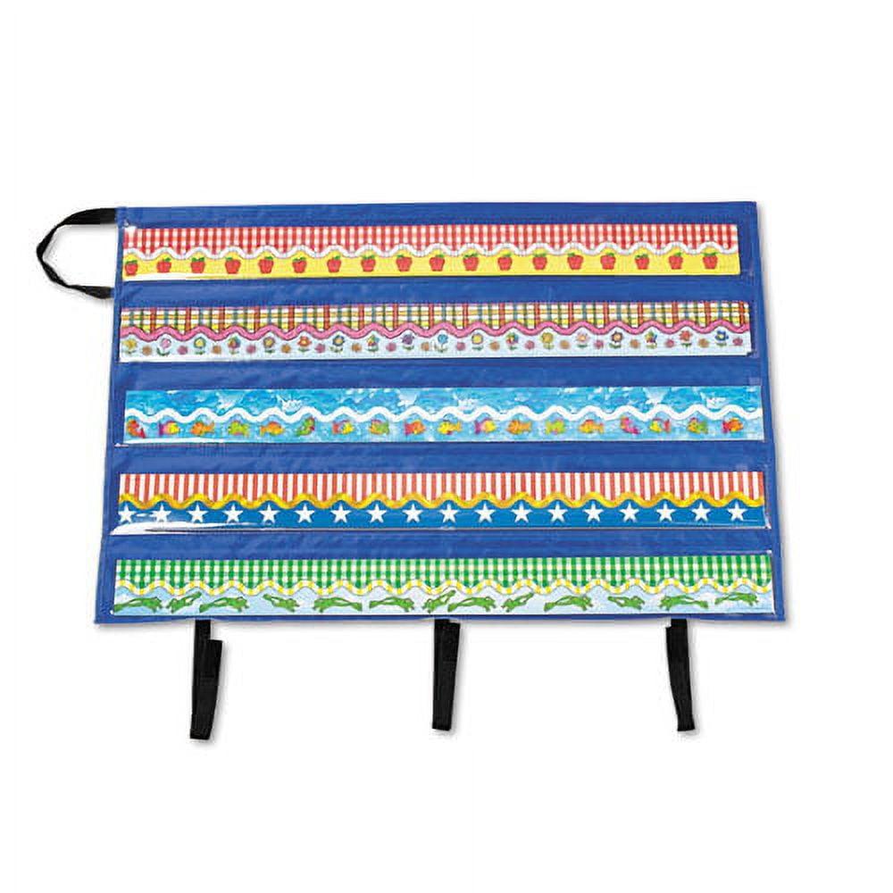 Border Storage Pocket Chart, Blue/clear, 41" X 24.5" | Bundle of 10 ...